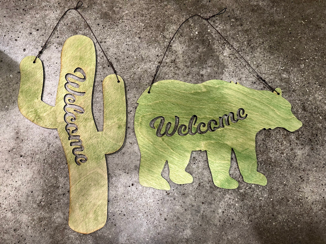 Simple and Sylvan Laser-cut Welcome Sign | River Garden Studio